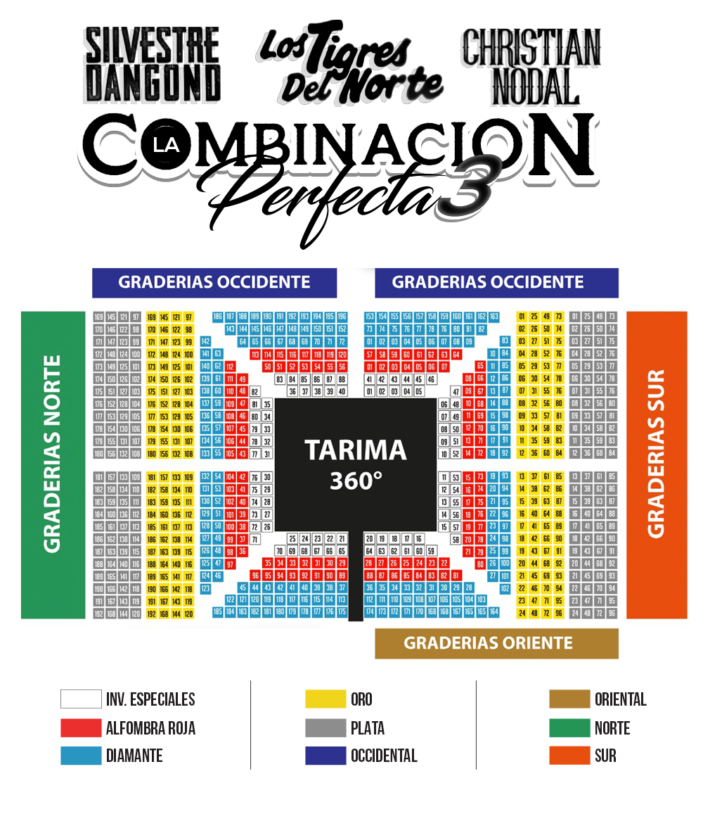 Mapa de puestos del evento LA COMBINACION PERFECTA 3 - NEIVA
